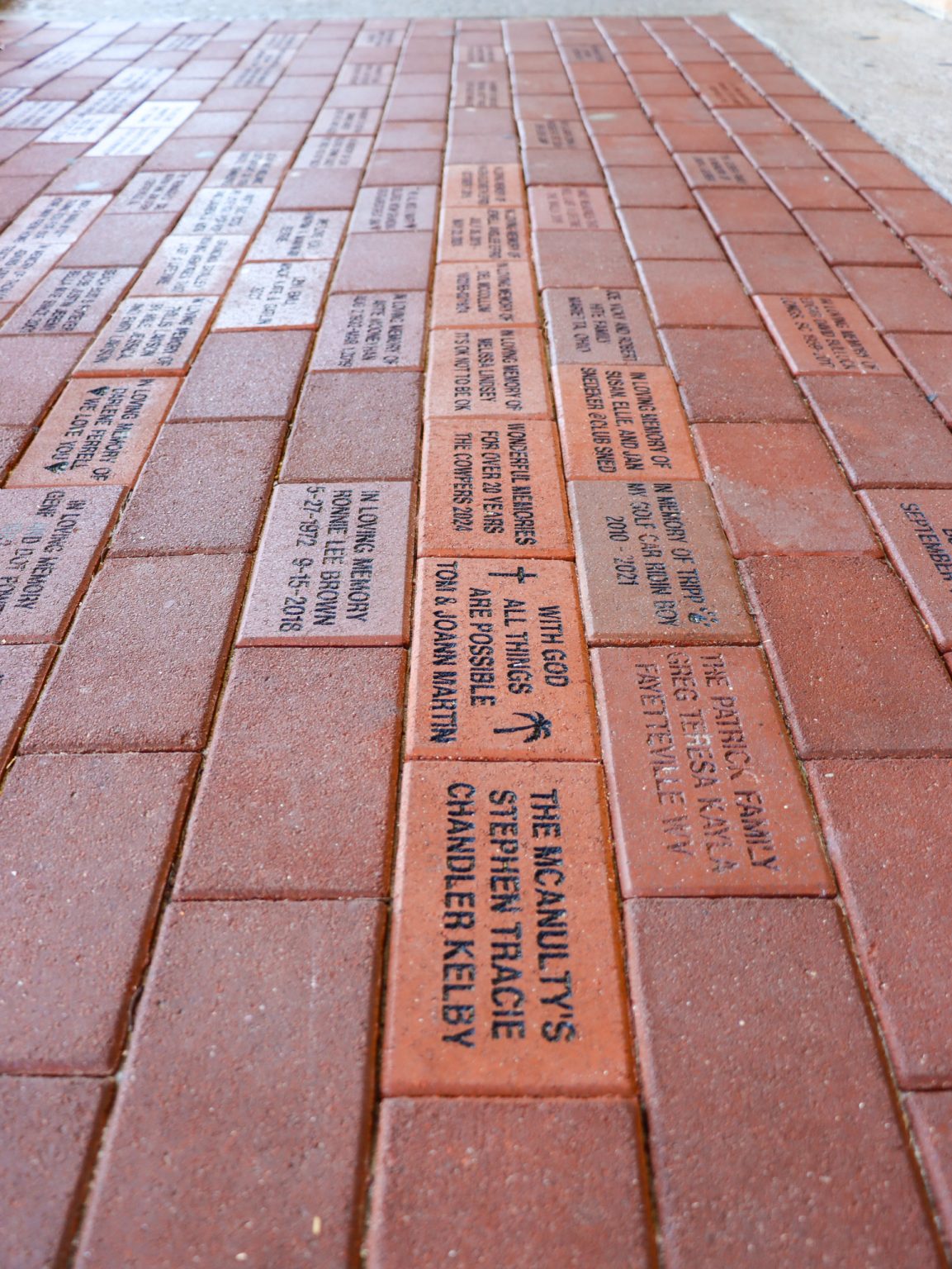 Commemorative Brick Pavers at Ocean Lakes Family Campground